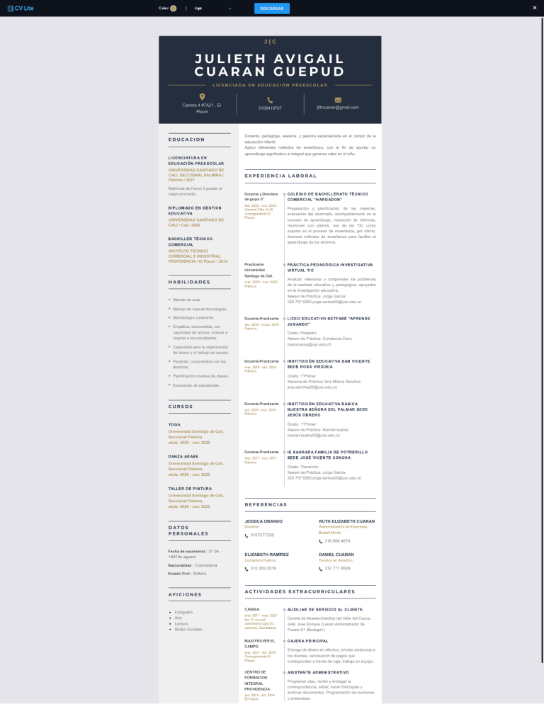 CV Lite el creador de CV n.º 1 en línea