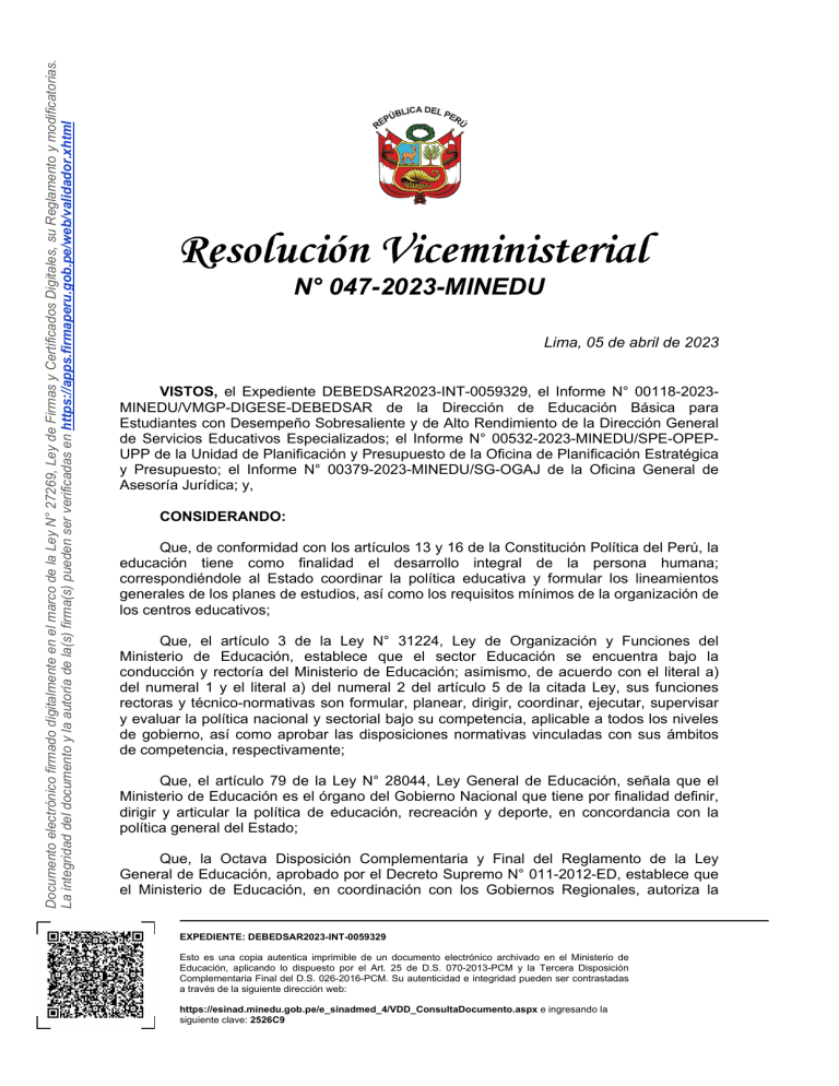 20230405 171240 RVM N° 047-2023-MINEDU