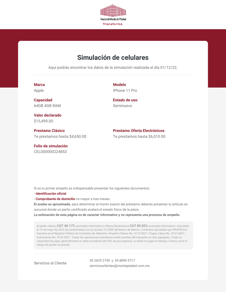 Simulacion de celulares