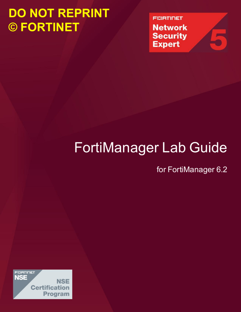 FortiManger 6.2 Lab Guide