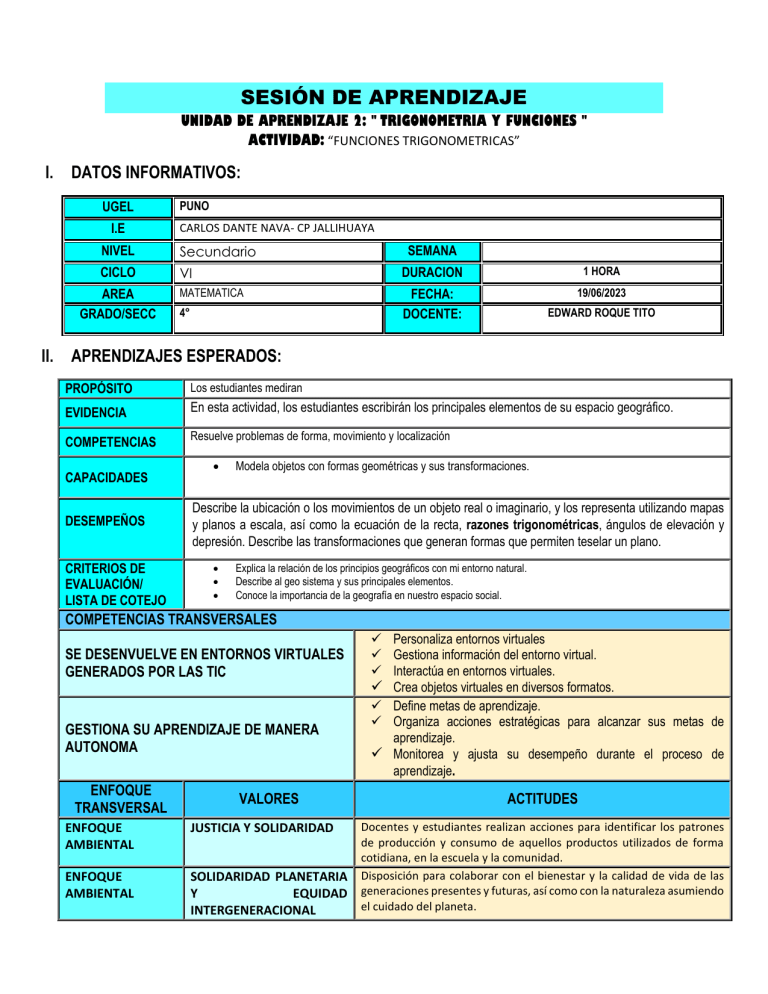 SESION CCSS 1° SEC-SEMANA 01 UNI 2
