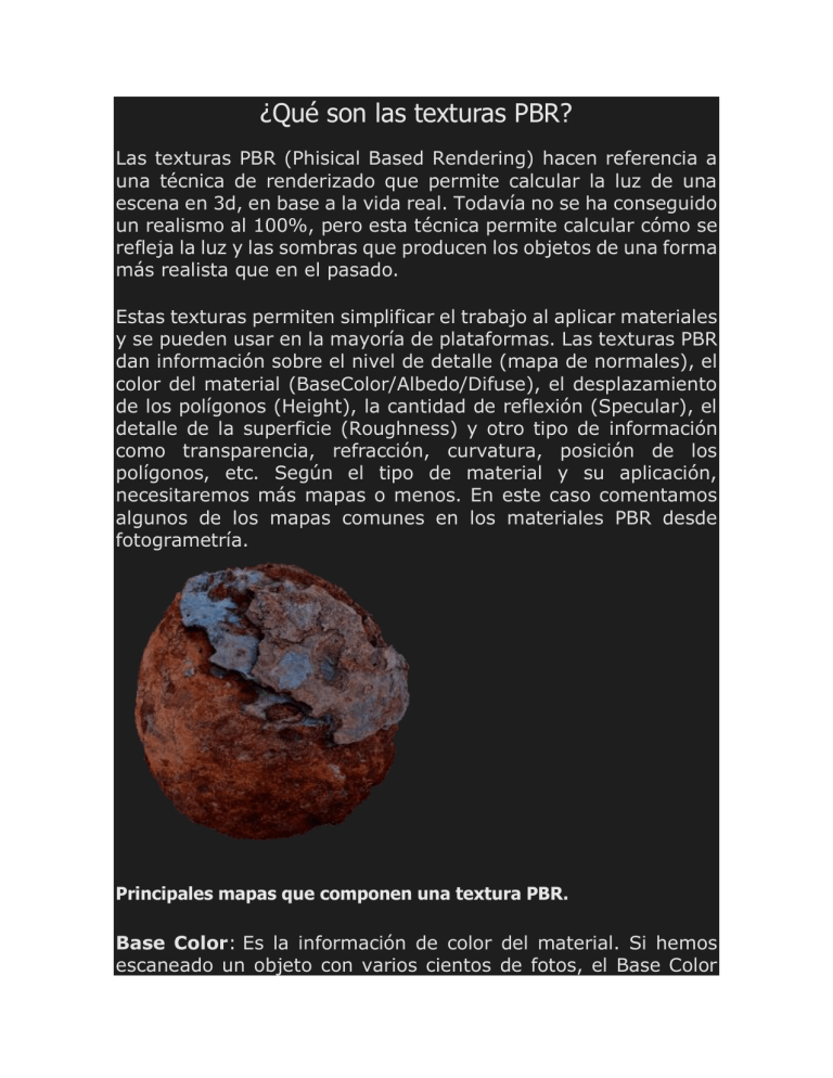 Texturas PBR: Guía Completa de Renderizado Físico