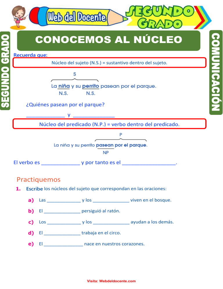 Núcleo-del-Sujeto-y-Predicado-para-Segundo-Grado-de-Primaria