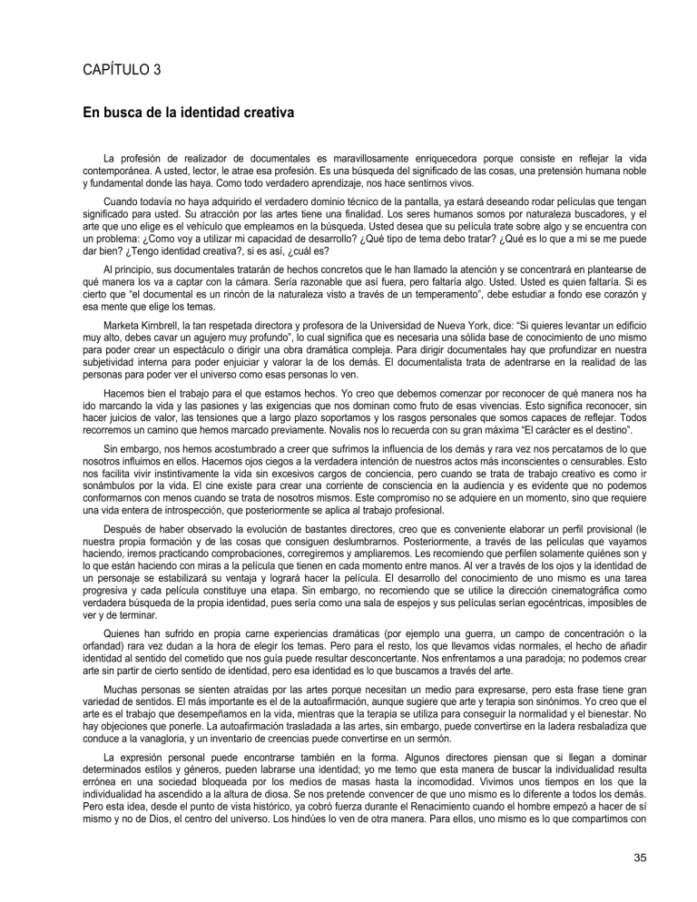 Rabiger Identidad creativa