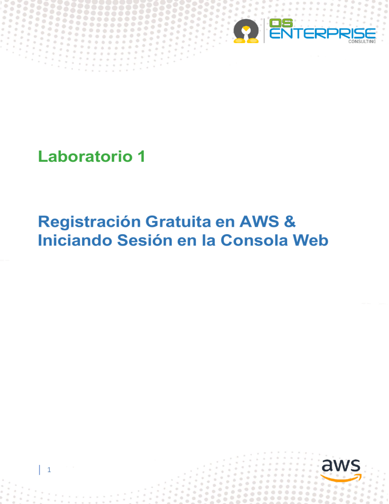AWS: Registro Gratuito y Consola Web - Laboratorio 1