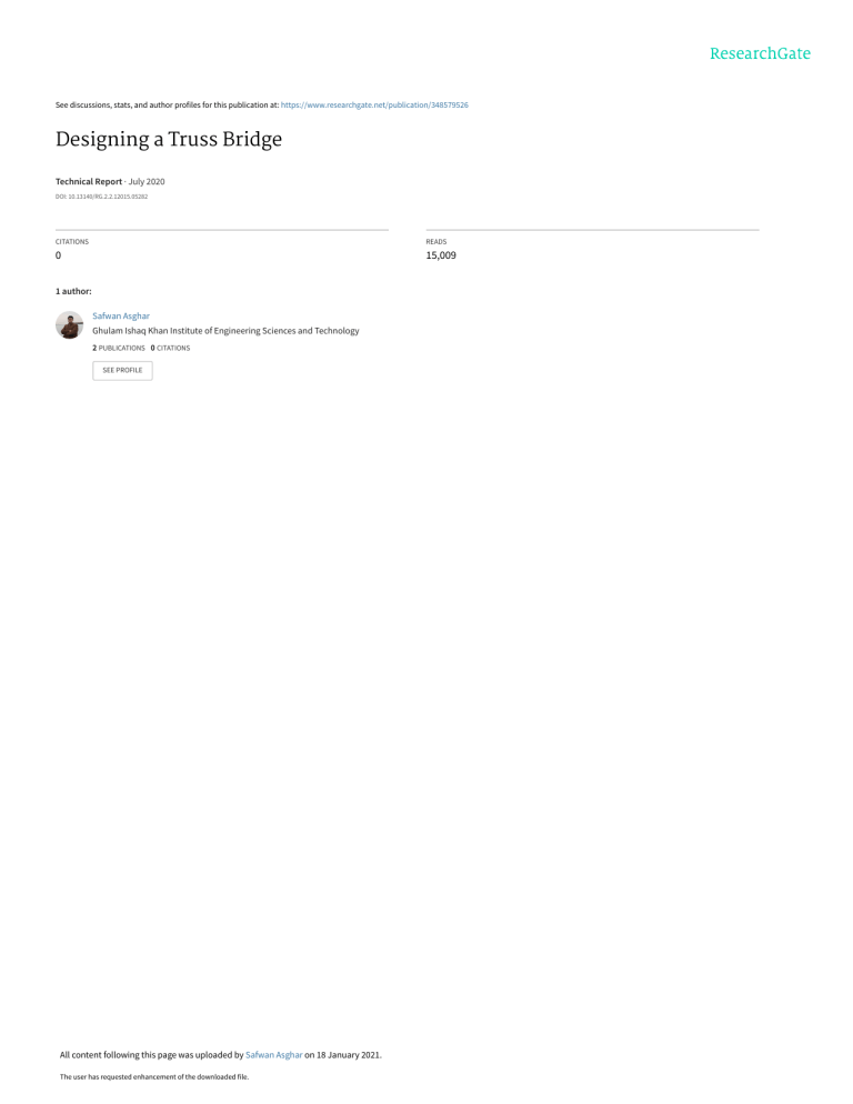 Designing a Truss Bridge: Technical Report
