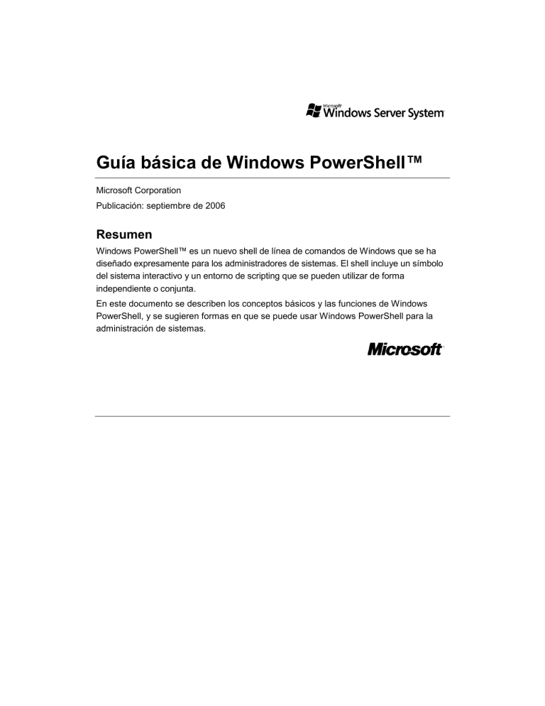 Guia Basica de Windows PowerShell MICROSOFT