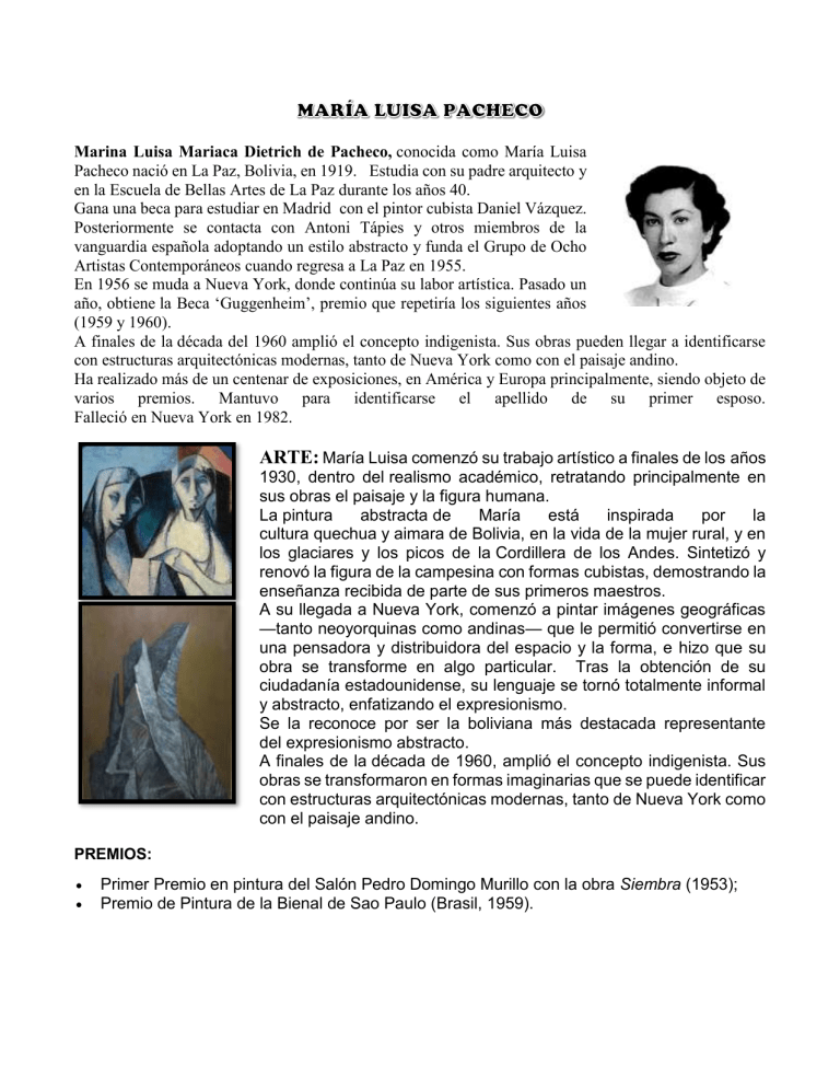 MARÍA LUISA PACHECO