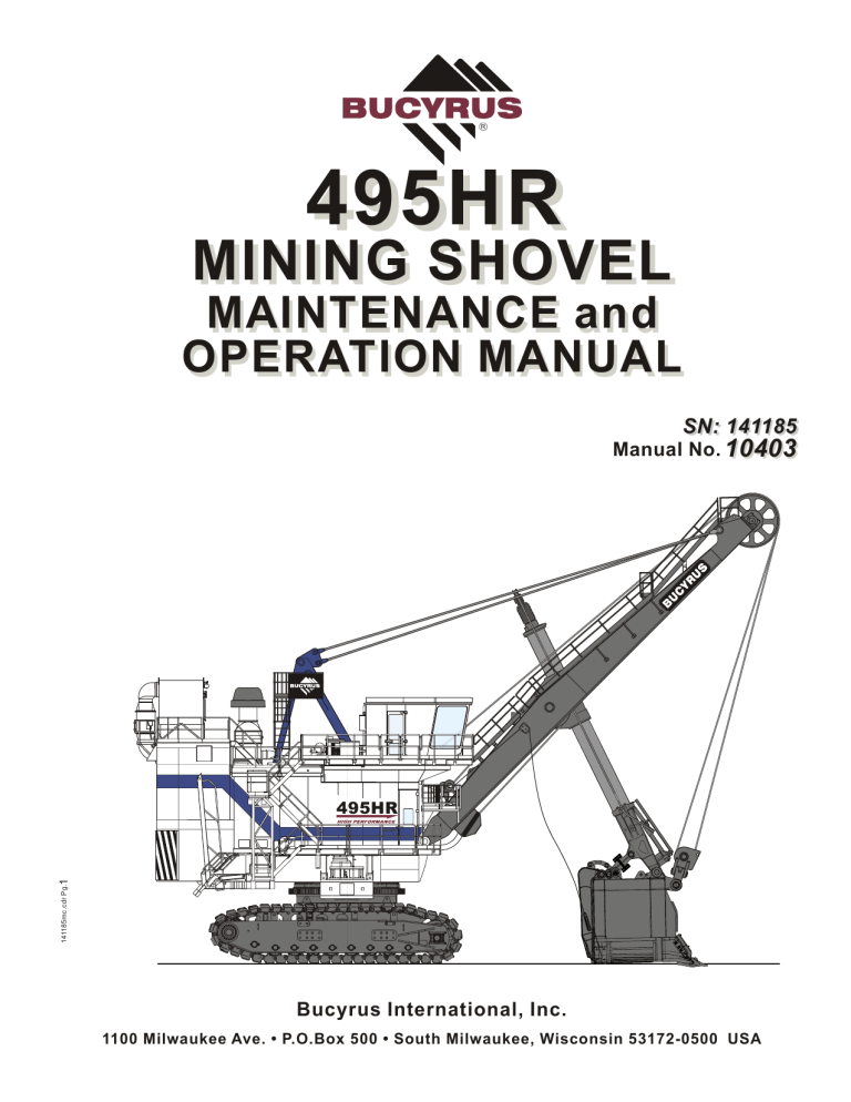 Manual de mantencion y operacion 495HR Ingles