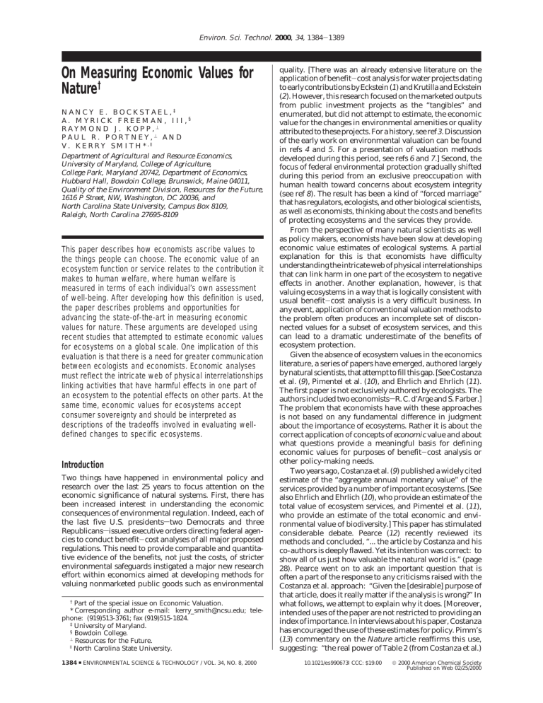 Lectura 4 2000 Bocksatel On measuring Economic values for nature