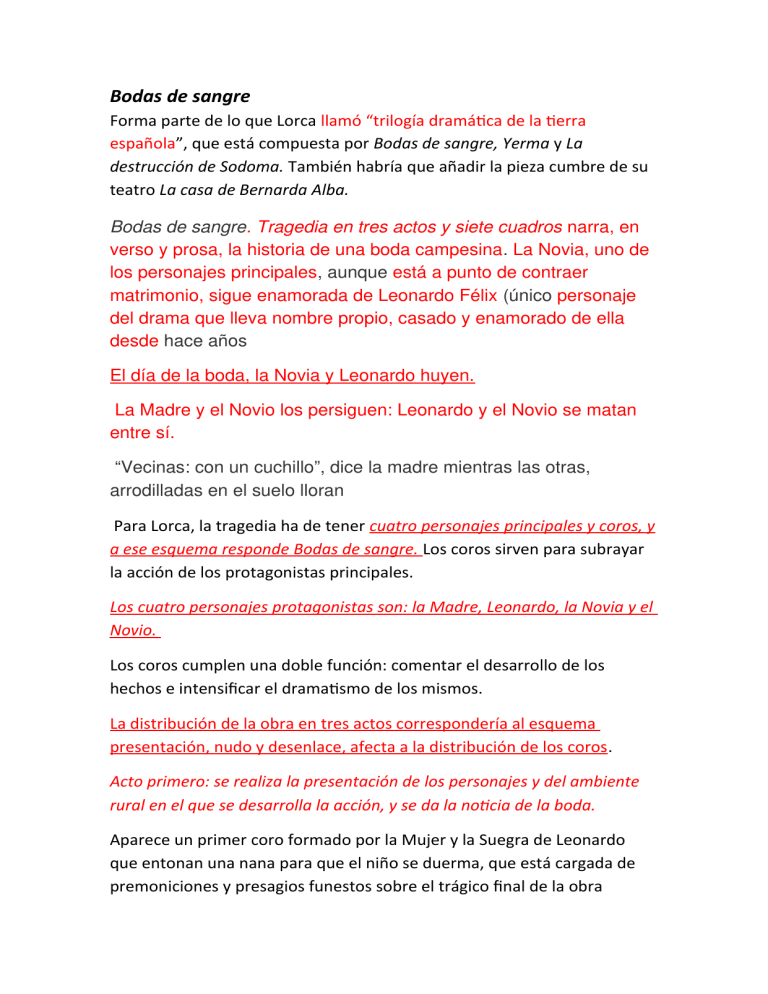 Análisis de Bodas de Sangre: Tragedia de Lorca