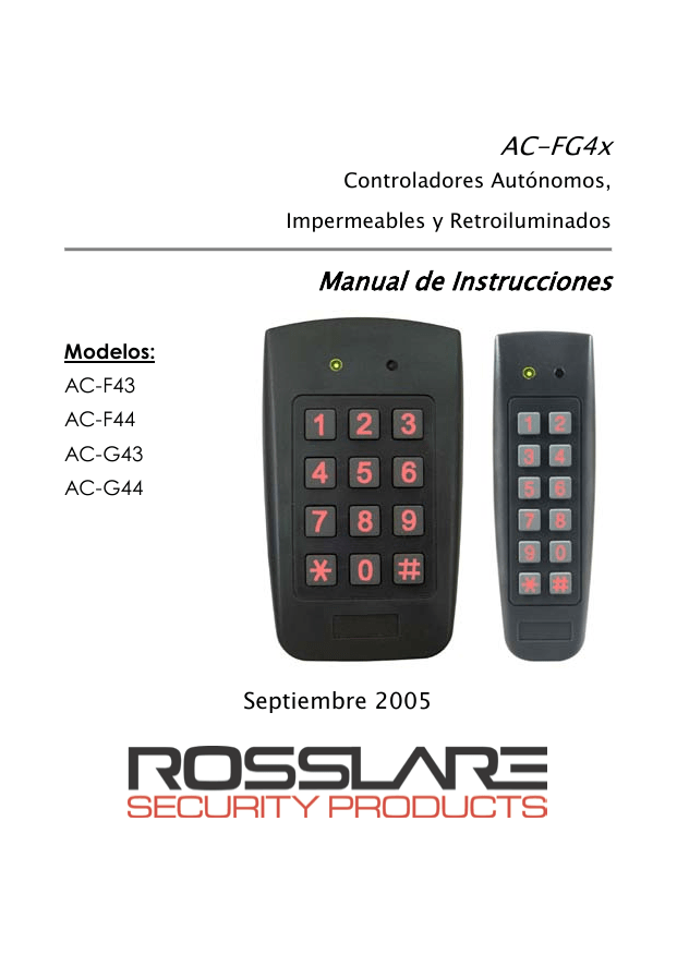 Rosslare AC-G44 Manual Español