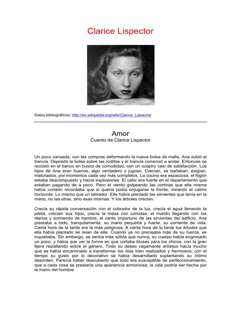 Amor-Clarice Lispector