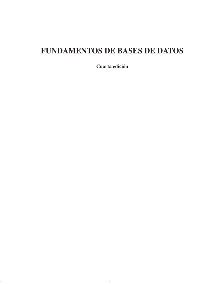 Fundamentos de Bases de Datos
