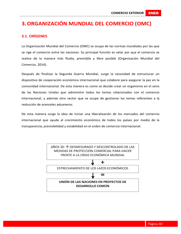 M3. ORGANIZACIÓN MUNDIAL DEL COMERCIO (OMC)