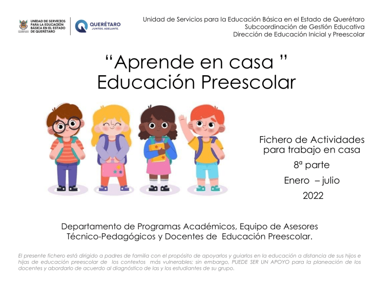 Fichero VIII enero - julio 2022 aprende en casa preescolar USEBEQ