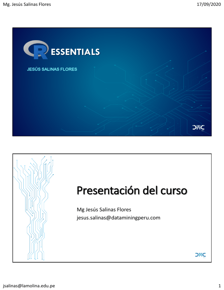 Presentación del curso R: Introducción y conceptos básicos