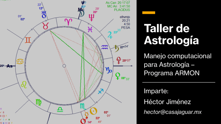 Taller de Astrología: Programa ARMON