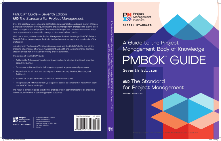 PMBOK® Guide 7th Edition: Project Management Standard