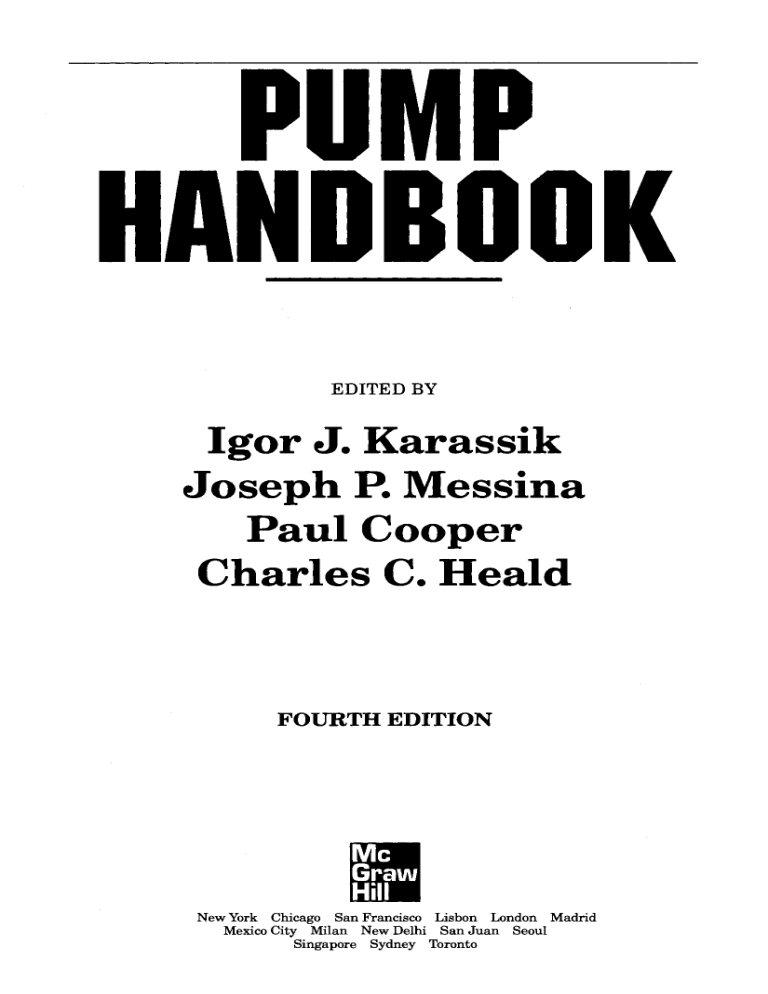 Pump Handbook, Fourth Edition