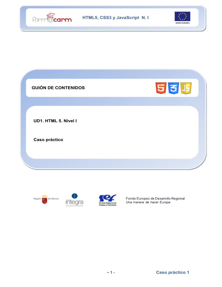 HTML5, CSS3 y JavaScript: Caso Práctico Gimnasio Murcia