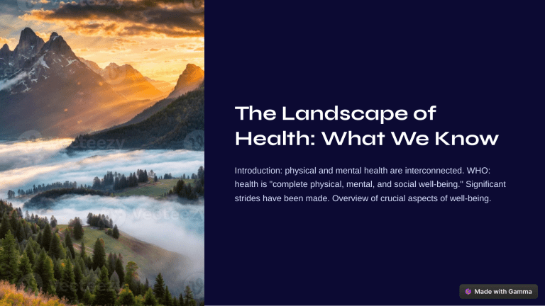 The Landscape of Health: Physical & Mental Well-being