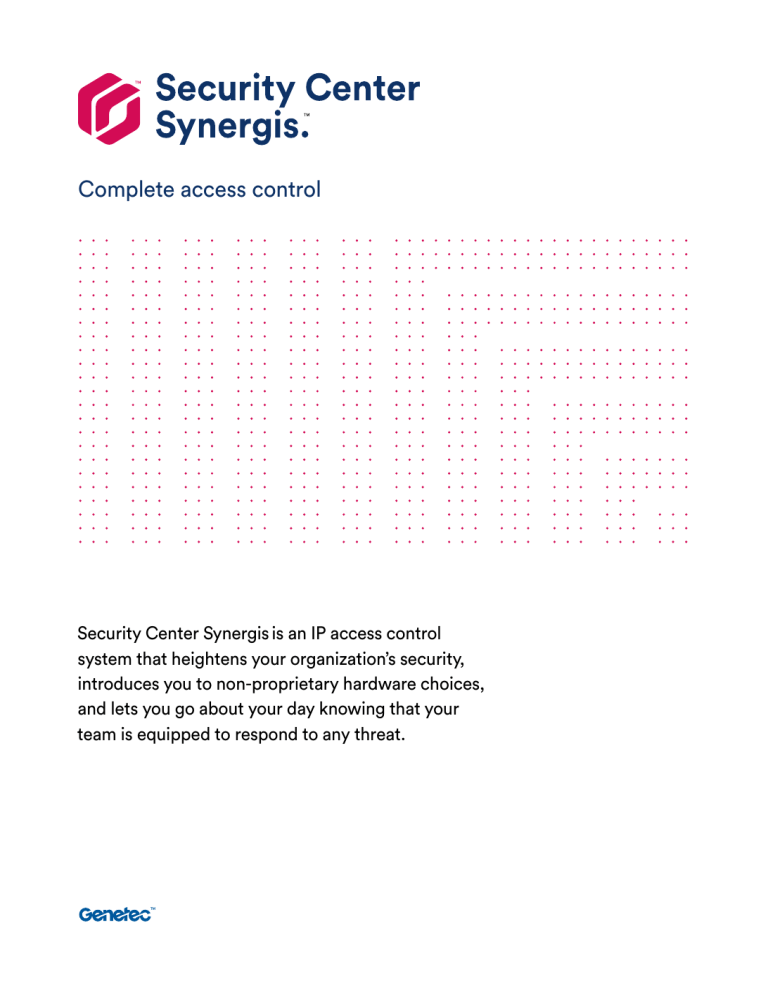 Security Center Synergis: IP Access Control System