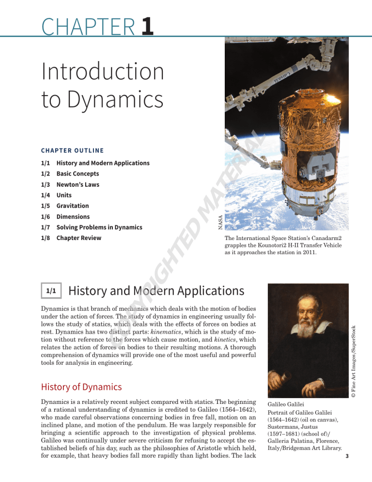 Introduction to Dynamics: History, Concepts, and Newton's Laws