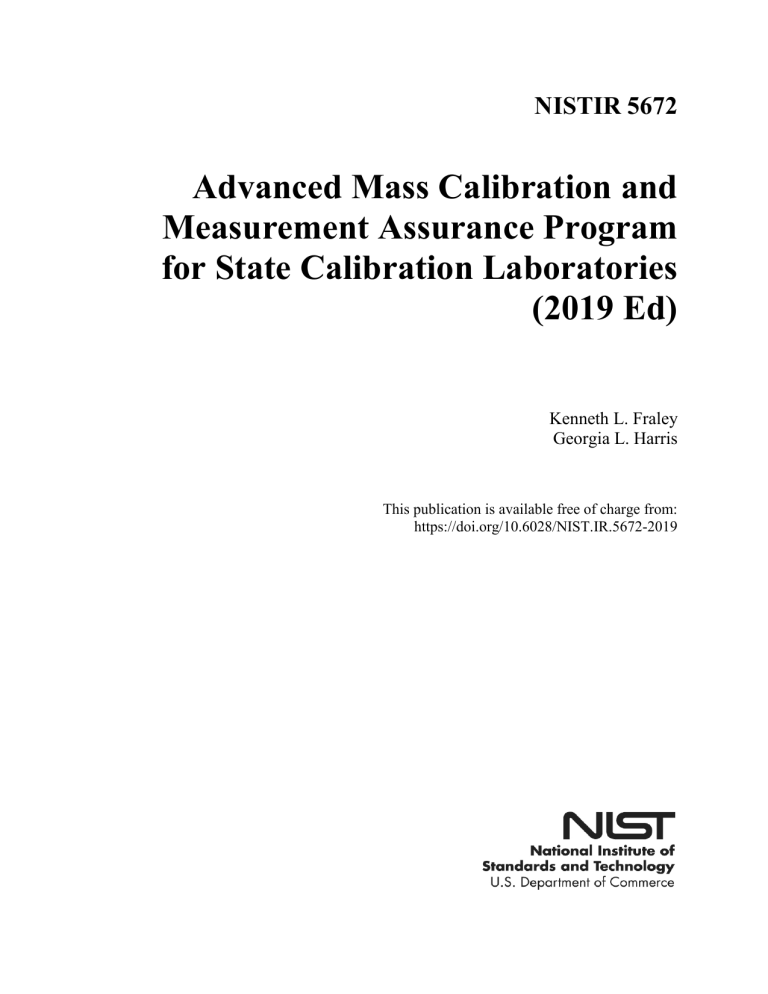 Advanced Mass Calibration for State Labs (NISTIR 5672)