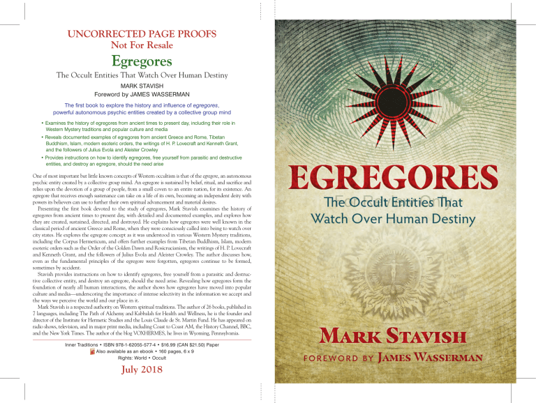 Egregores: Occult Entities & Human Destiny - Book Preview