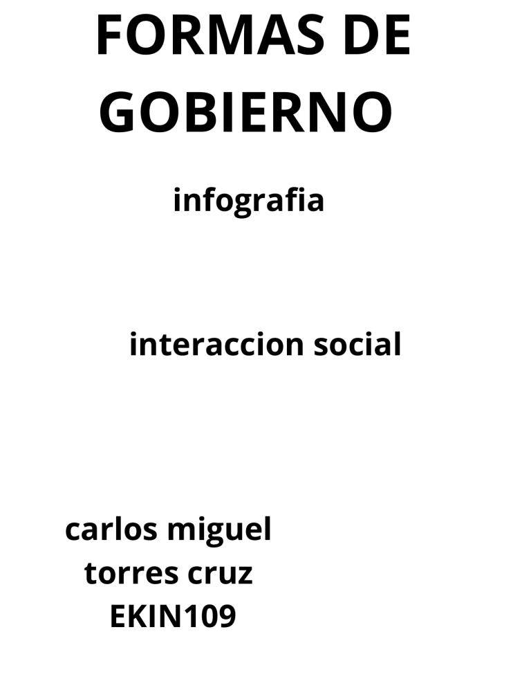 Formas de Gobierno: Infografía sobre Sistemas Políticos