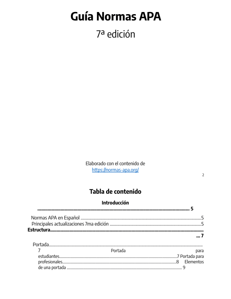 Guía Normas APA 7ª Edición en Español