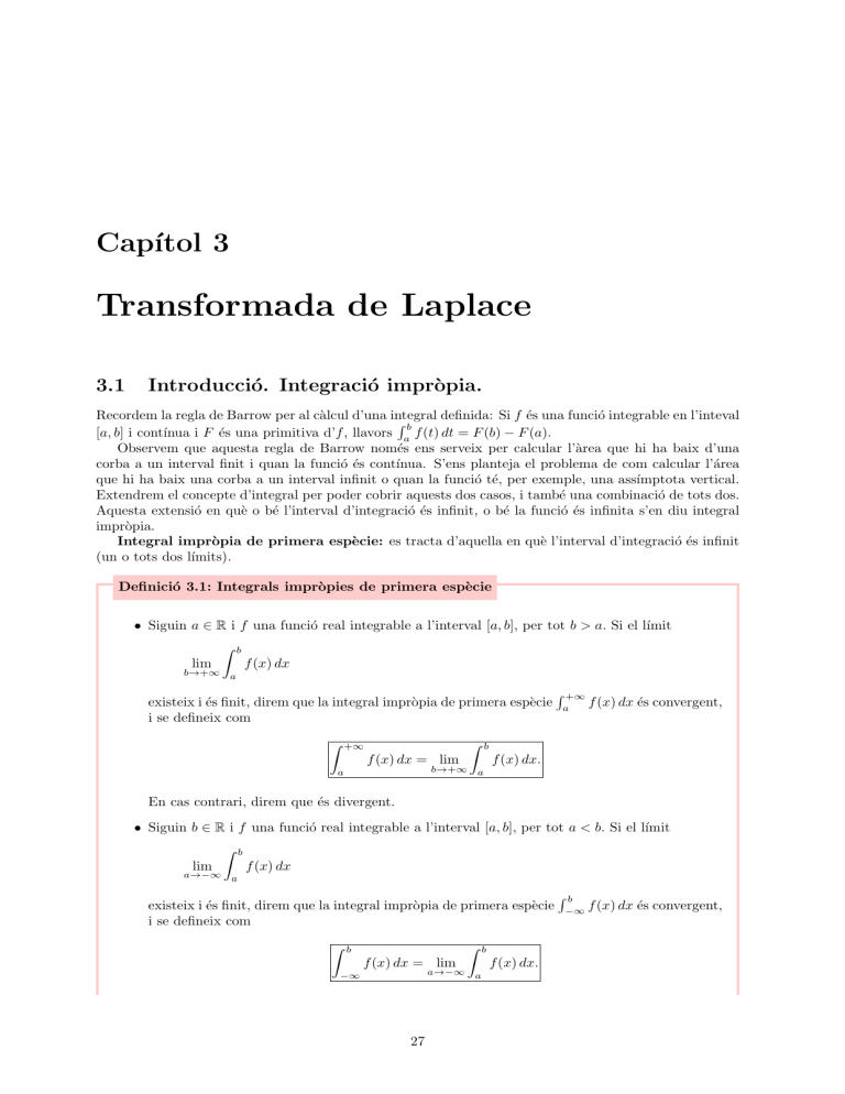 Transformada de Laplace: Definición y Propiedades