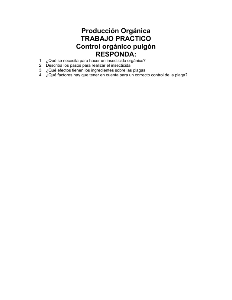 Control Orgánico de Pulgón: Insecticida Casero