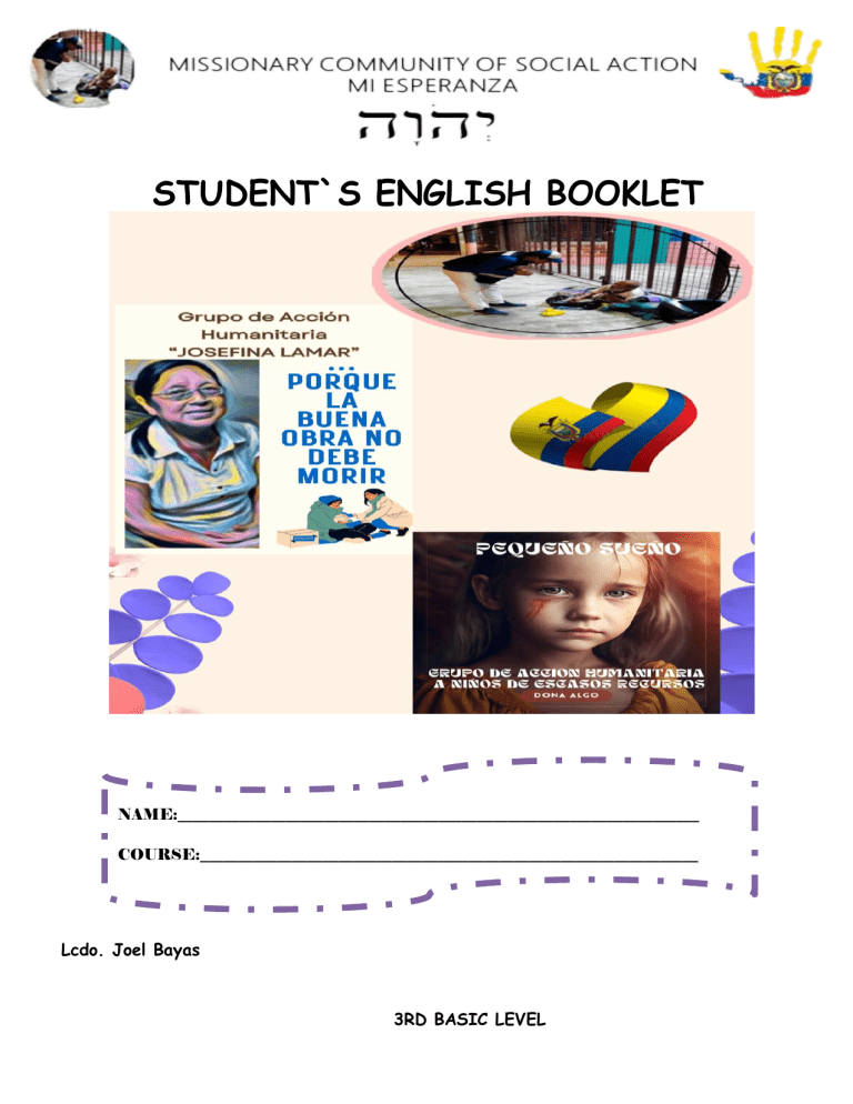 Student's English Booklet: Basic Level Learning