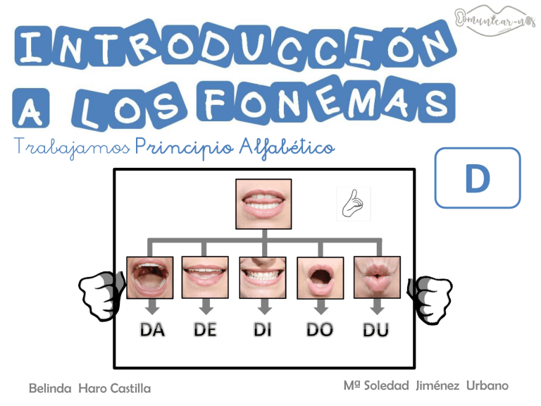 Principio Alfabético: Fonema /d/ - Material Didáctico