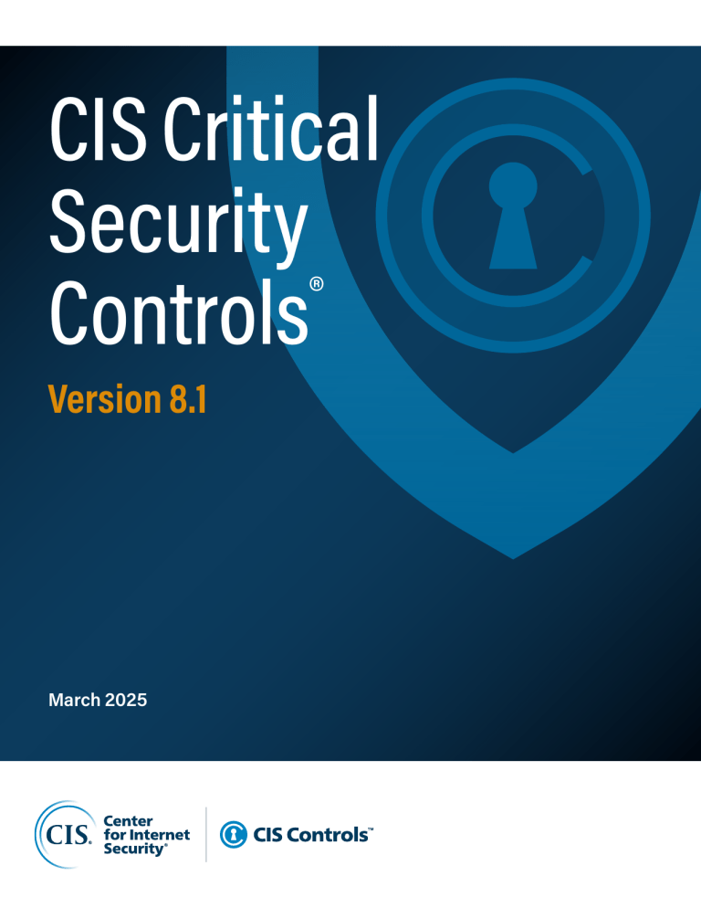 CIS Critical Security Controls v8.1